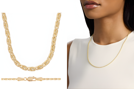 Wheat Chain: Spectacular jewelry accessory of splendid visual quality.